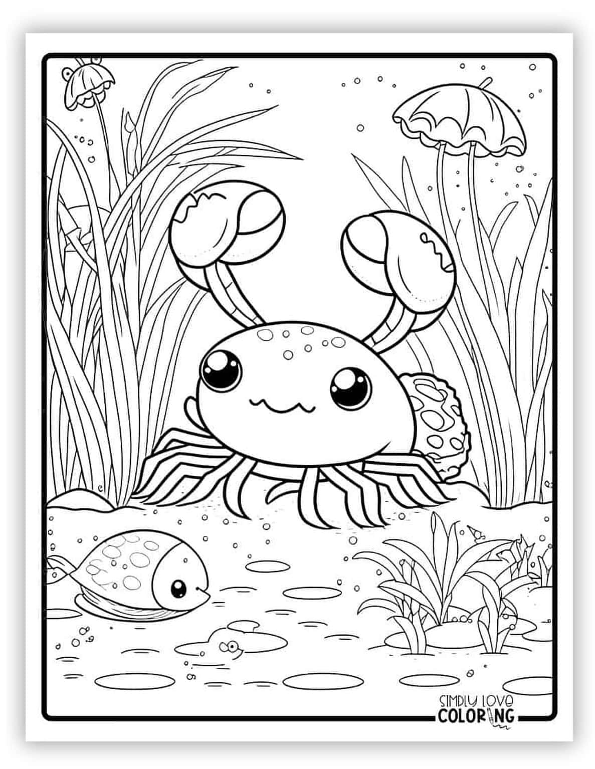 36 Crab Coloring Pages (Free PDF Printables) - Simply Love Coloring