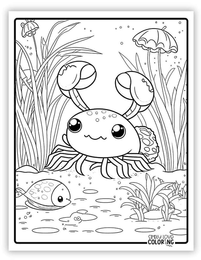 36 Crab Coloring Pages (Free PDF Printables) - Simply Love Coloring