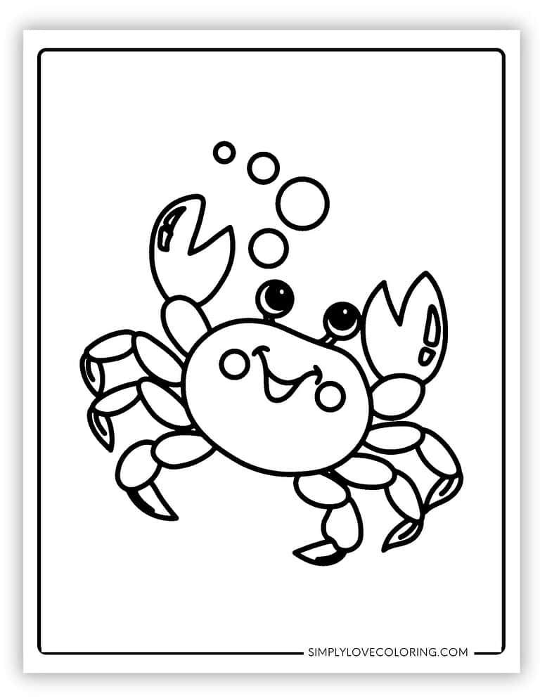36 Crab Coloring Pages (Free PDF Printables) - Simply Love Coloring