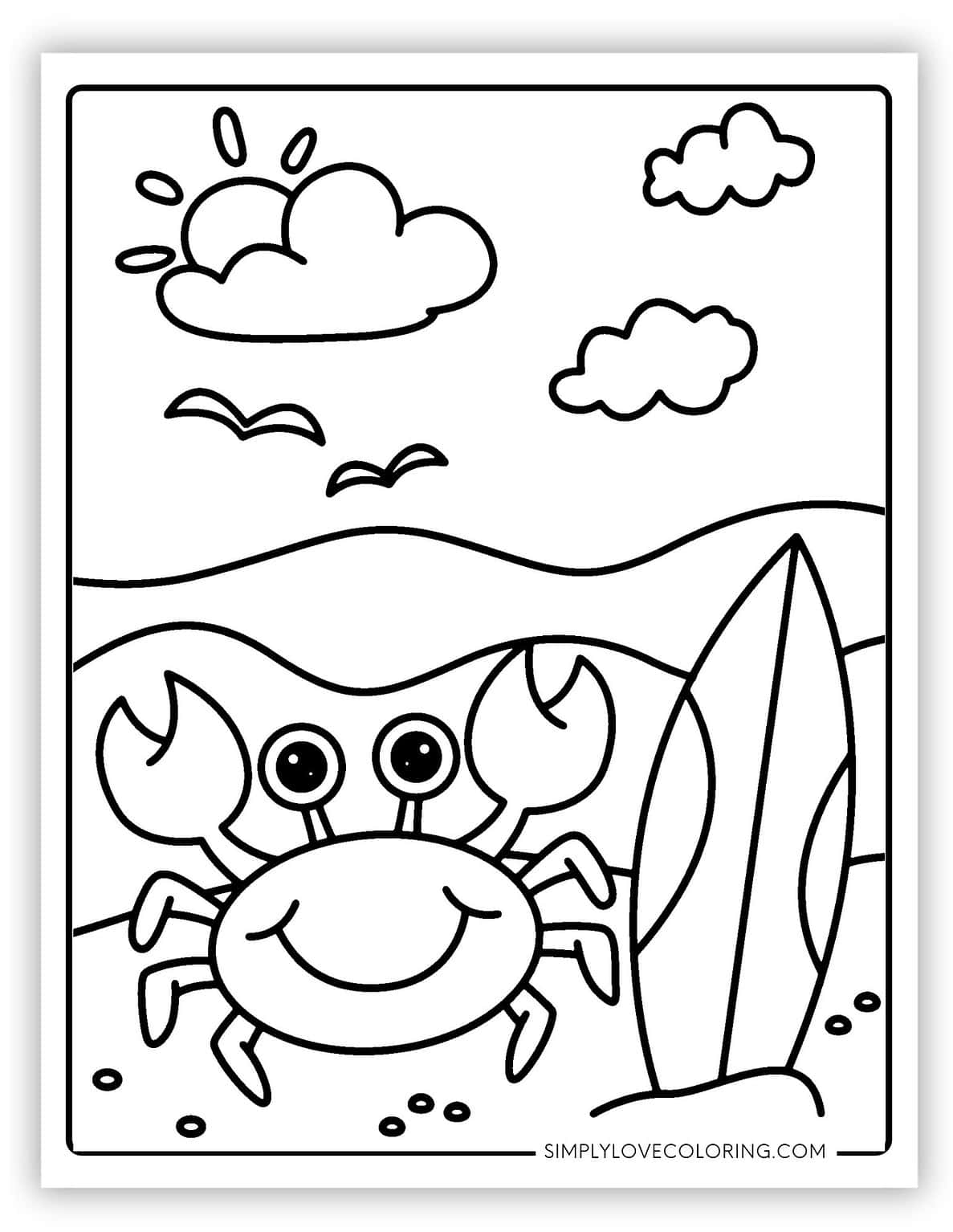 36 Crab Coloring Pages (Free PDF Printables) - Simply Love Coloring