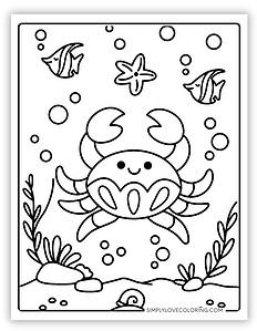 36 Crab Coloring Pages (Free PDF Printables) - Simply Love Coloring