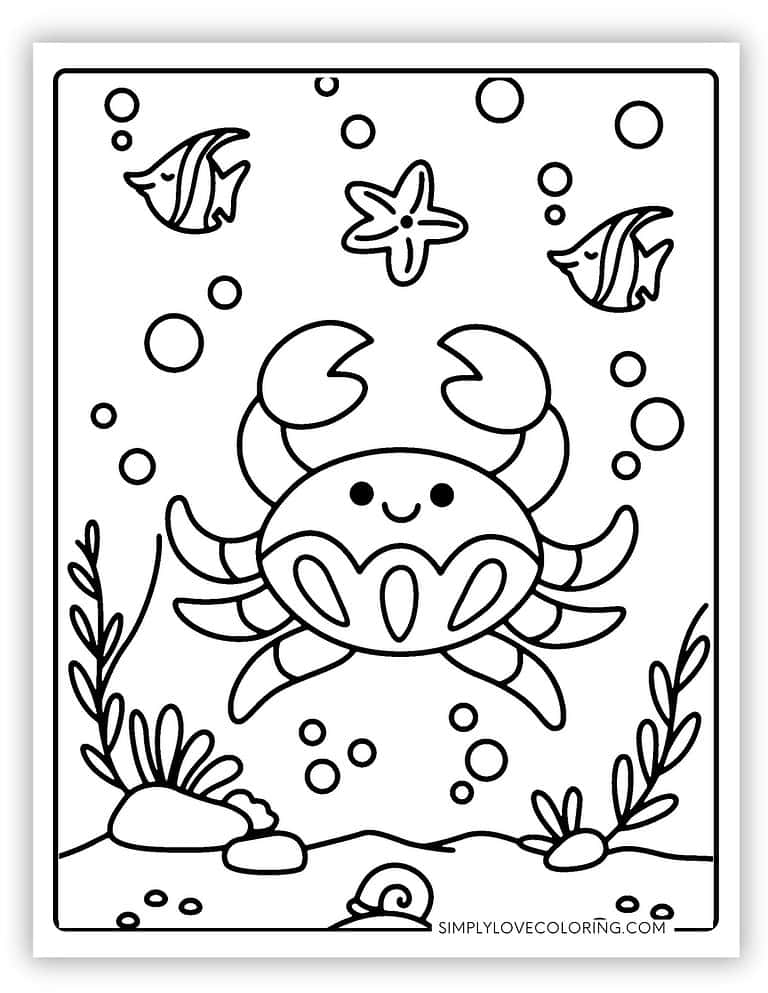 36 Crab Coloring Pages (Free PDF Printables) - Simply Love Coloring