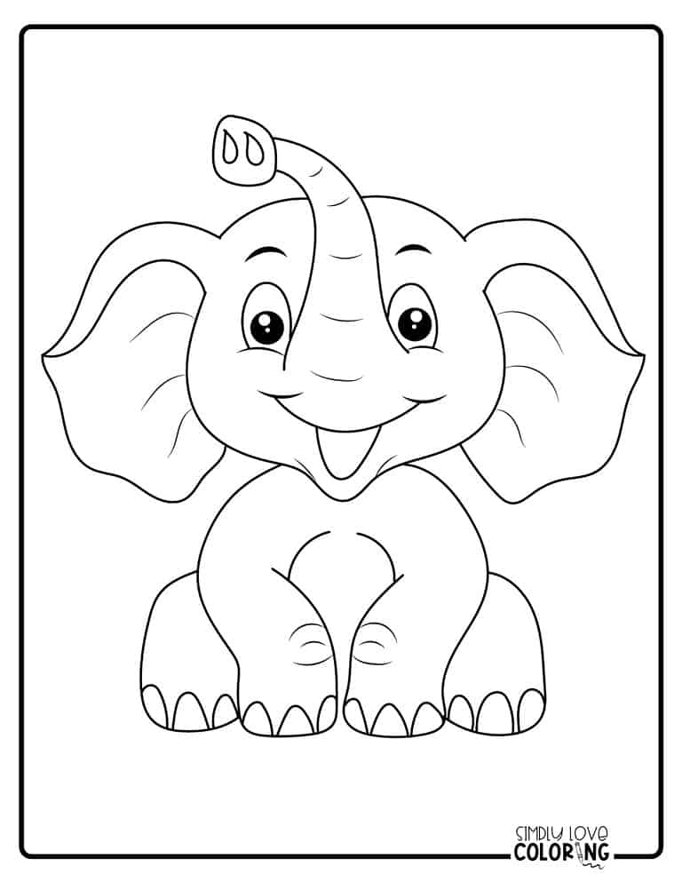 35 Elephant Coloring Pages (Free PDF Printables) - Simply Love Coloring