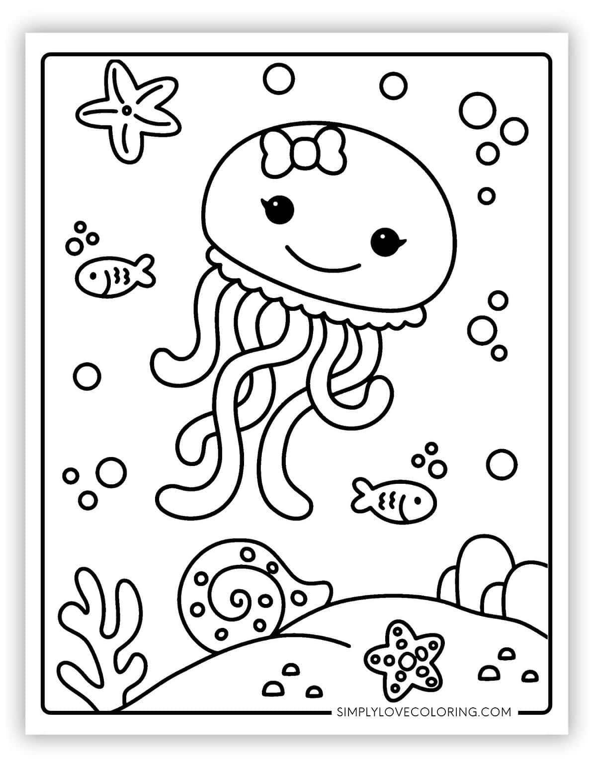 32 Jellyfish Coloring Pages (Free PDF Printables) - Simply Love Coloring