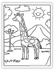 27 Giraffe Coloring Pages (Free PDF Printables) - Simply Love Coloring