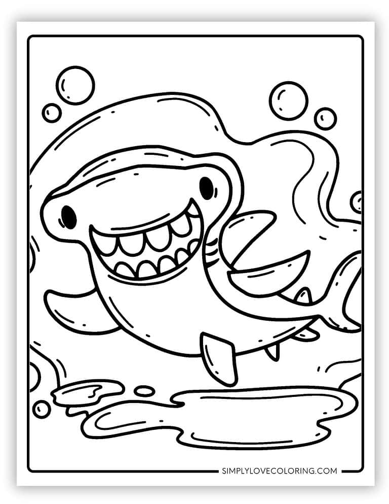 32 Shark Coloring Pages (Free PDF Printables) - Simply Love Coloring