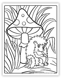 Hedgehog Coloring Pages (16 Free PDF Printables) - Simply Love Coloring