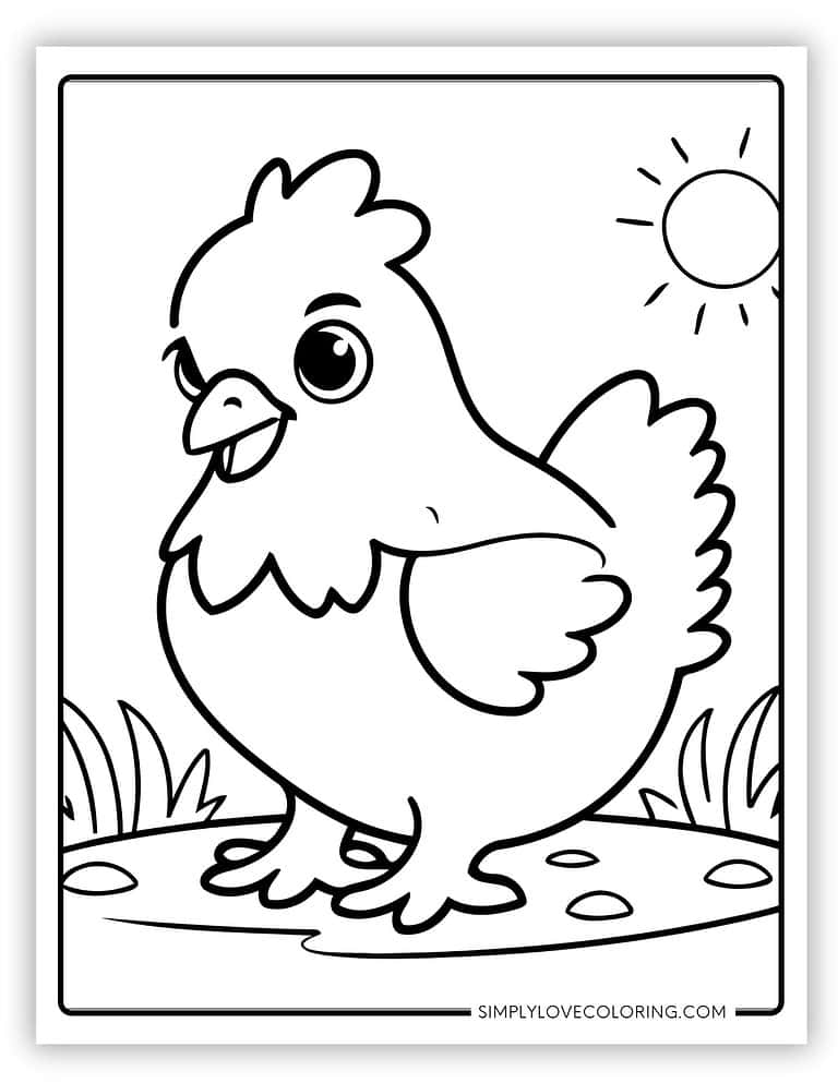 17 Cute Hen Coloring Pages (Free PDF Printables) - Simply Love Coloring