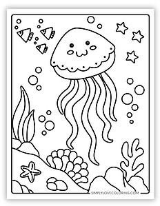 32 Jellyfish Coloring Pages (Free PDF Printables) - Simply Love Coloring