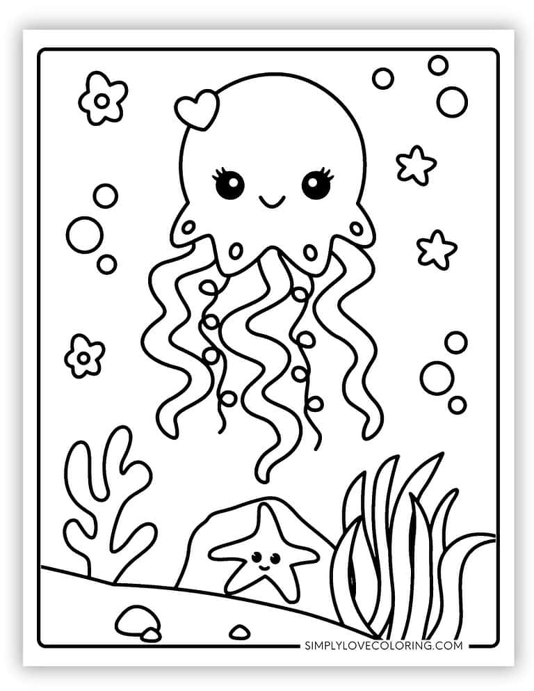 32 Jellyfish Coloring Pages (Free PDF Printables) - Simply Love Coloring