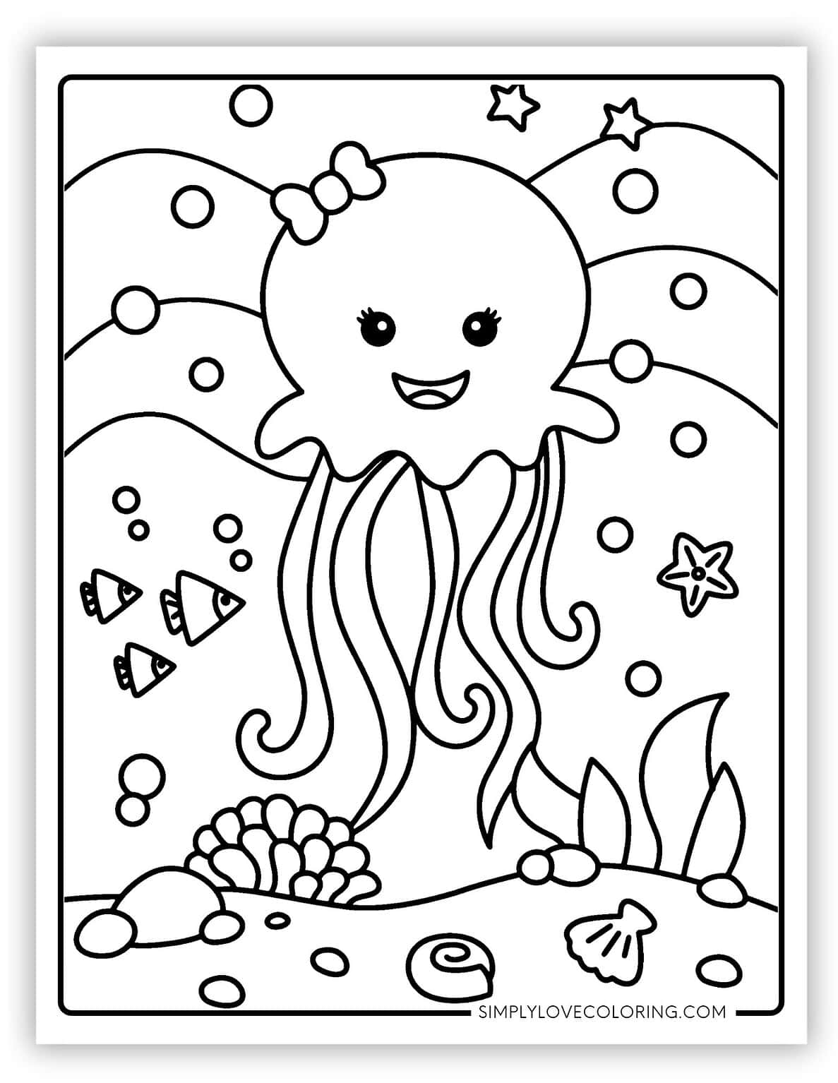 32 Jellyfish Coloring Pages (Free PDF Printables) - Simply Love Coloring