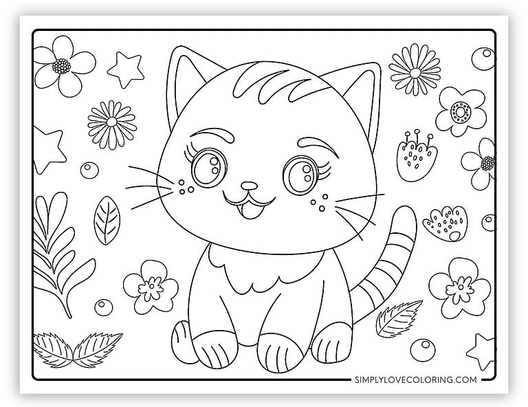 47 Cute Cat Coloring Pages (Free PDF Printables) - Simply Love Coloring