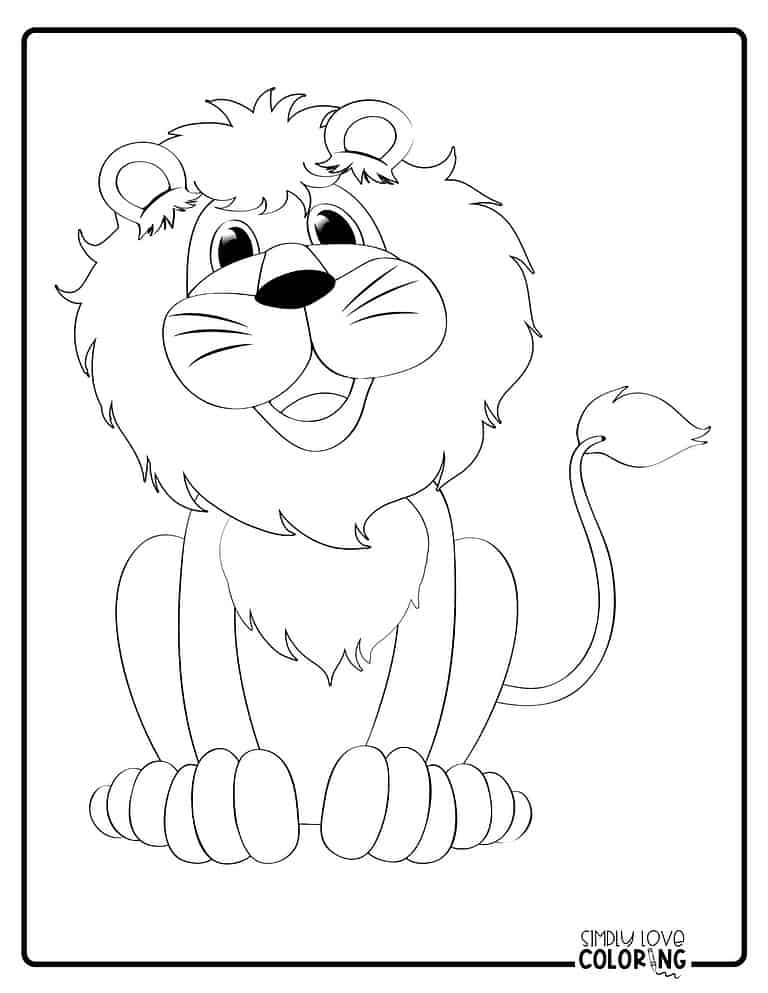21 Lion Coloring Pages (Free PDF Printables) - Simply Love Coloring