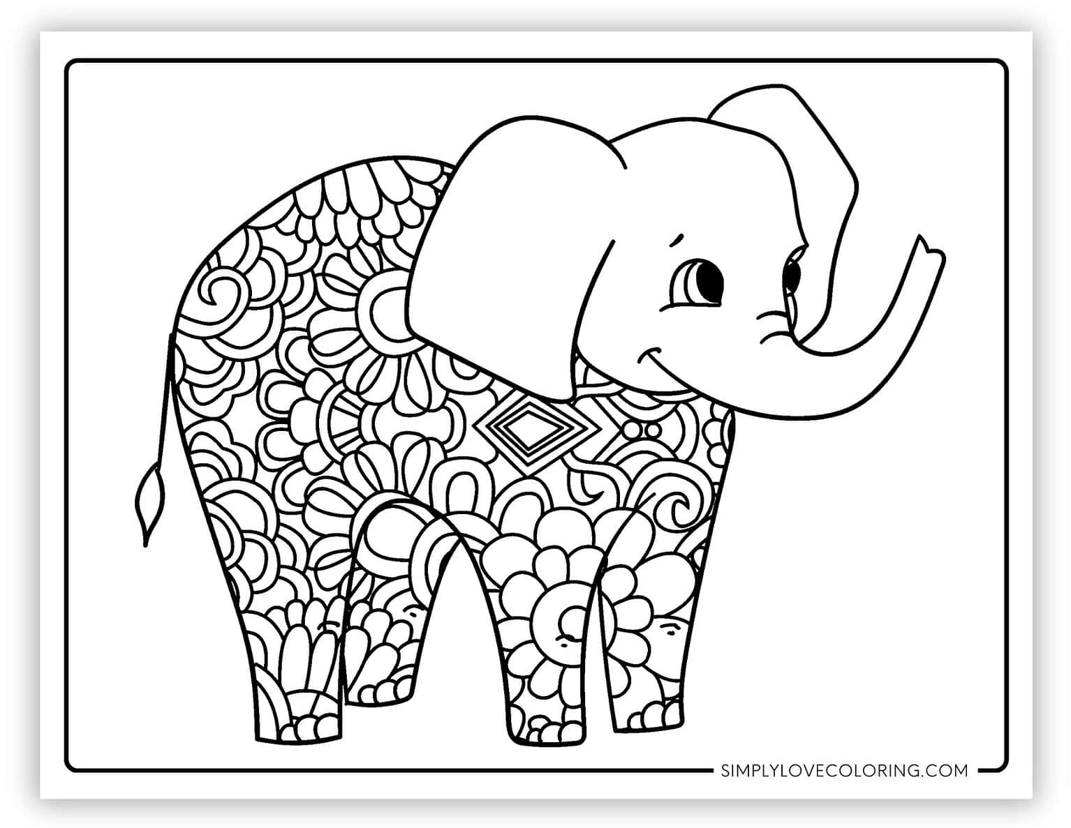 35 Elephant Coloring Pages (Free PDF Printables) - Simply Love Coloring