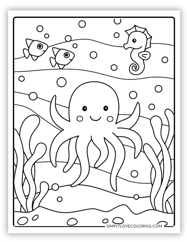 40 Octopus Coloring Pages (Free PDF Printables) - Simply Love Coloring