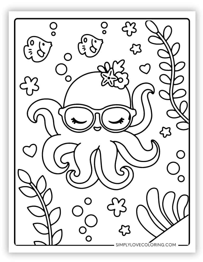 40 Octopus Coloring Pages (Free PDF Printables) - Simply Love Coloring