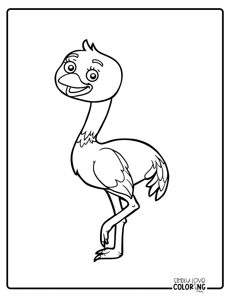 Ostrich Coloring Pages (Free PDF Printables) - Simply Love Coloring