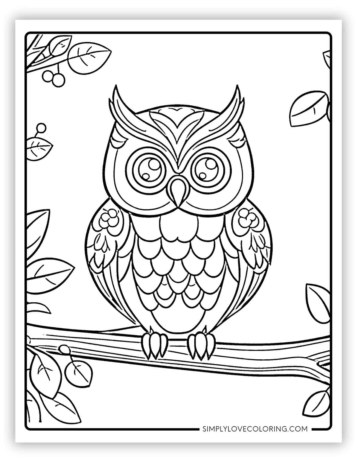 49 Owl Coloring Pages (Free PDF Printables) - Simply Love Coloring