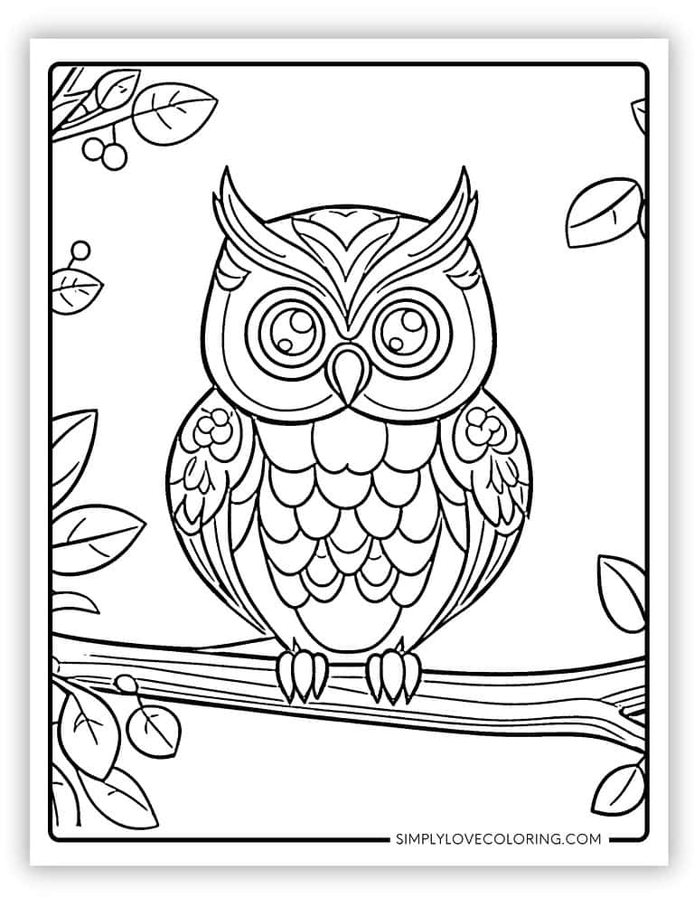 49 Owl Coloring Pages (Free PDF Printables) - Simply Love Coloring