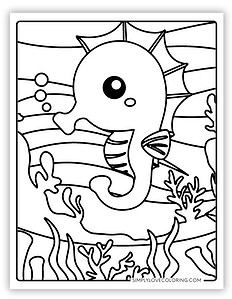 35 Seahorse Coloring Pages (Free PDF Printables) - Simply Love Coloring