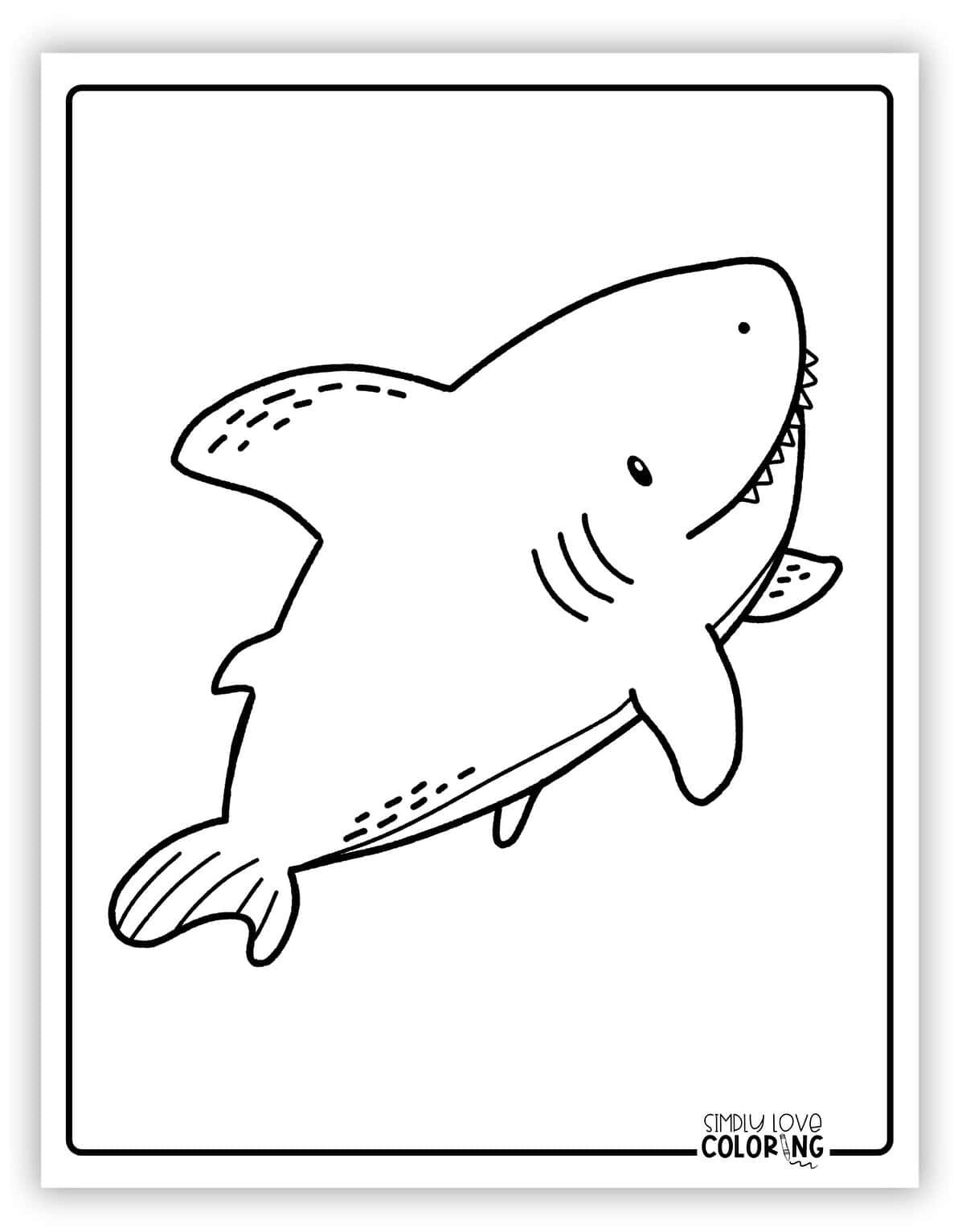 32 Shark Coloring Pages (Free PDF Printables) - Simply Love Coloring