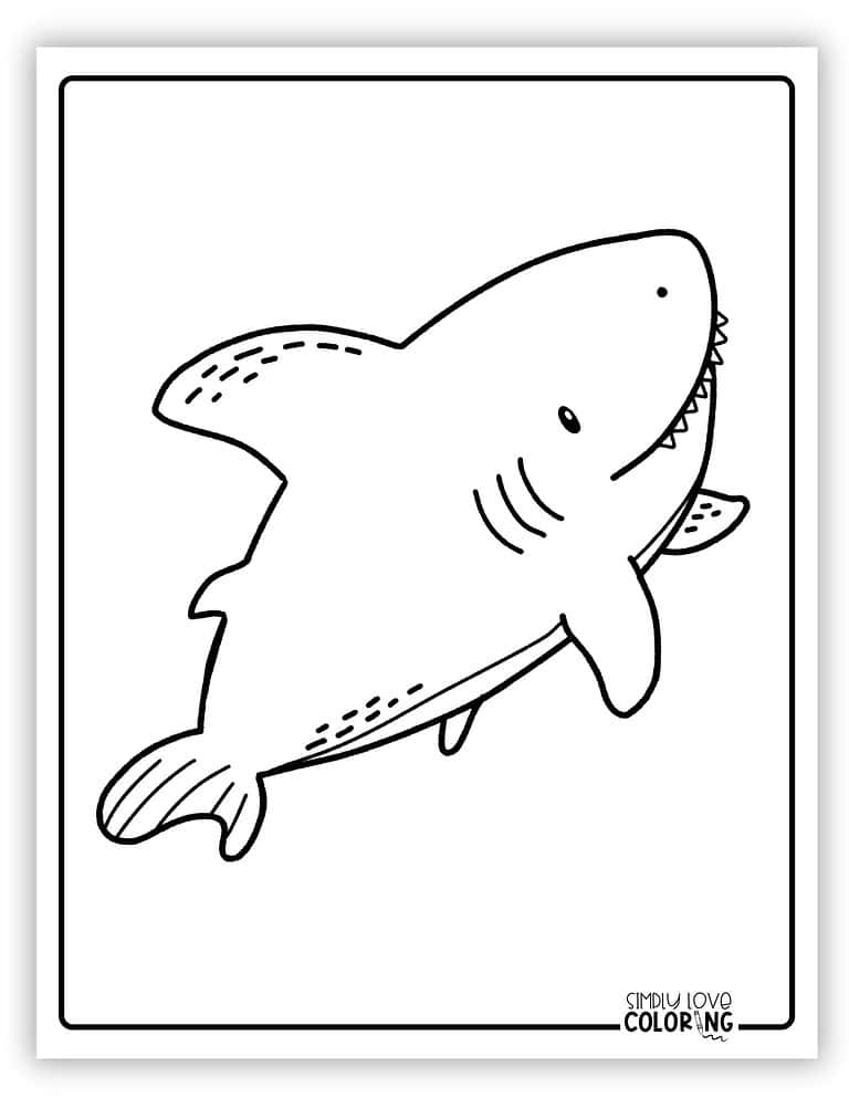 32 Shark Coloring Pages (Free PDF Printables) - Simply Love Coloring