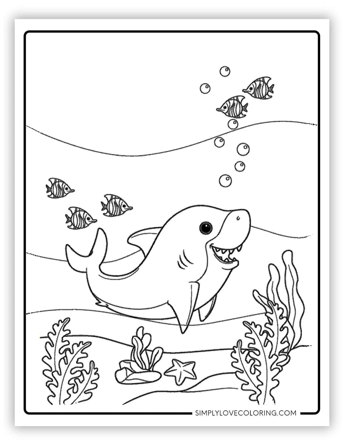 32 Shark Coloring Pages (Free PDF Printables) - Simply Love Coloring