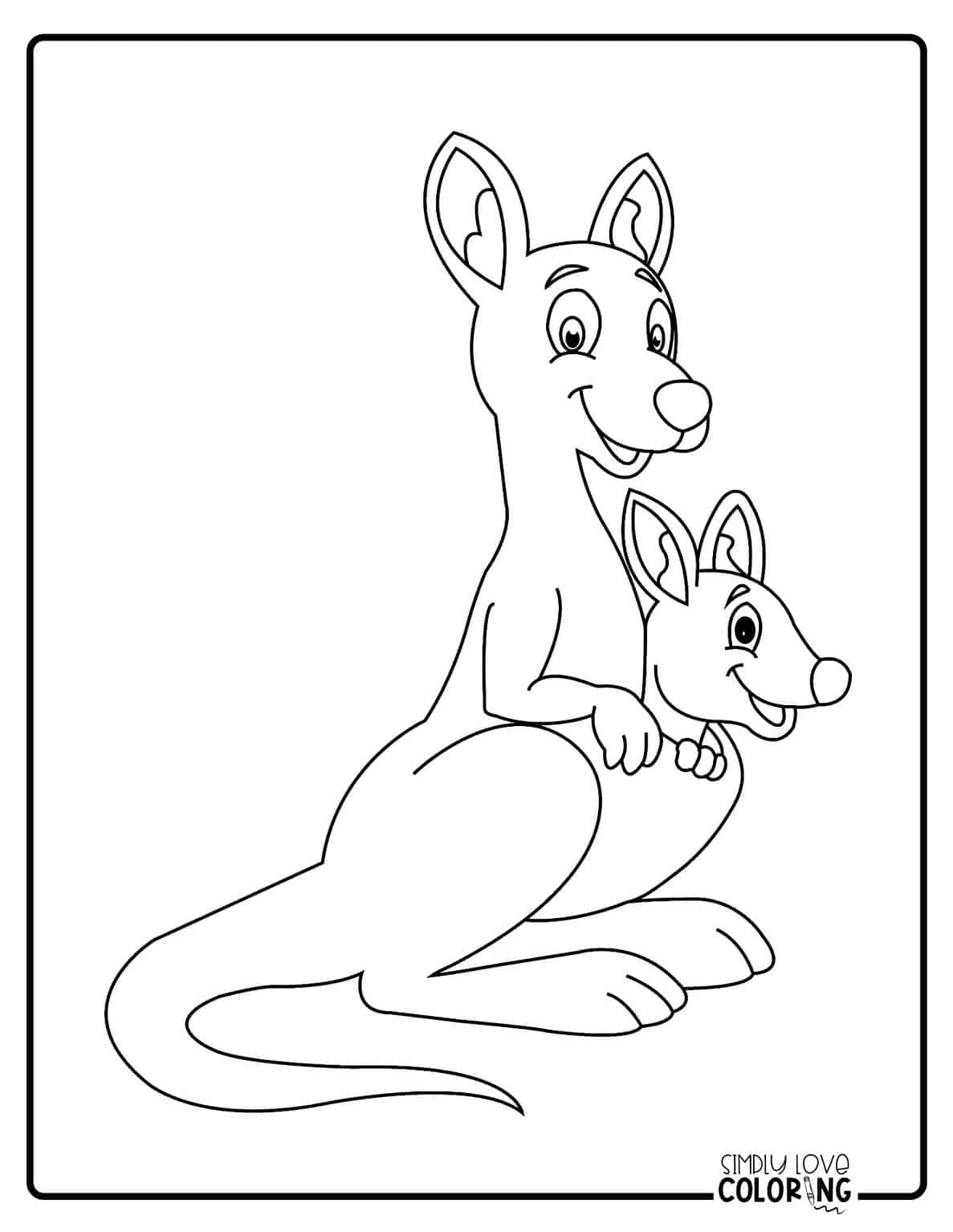 19 Kangaroo Coloring Pages (Free PDF Printables) - Simply Love Coloring
