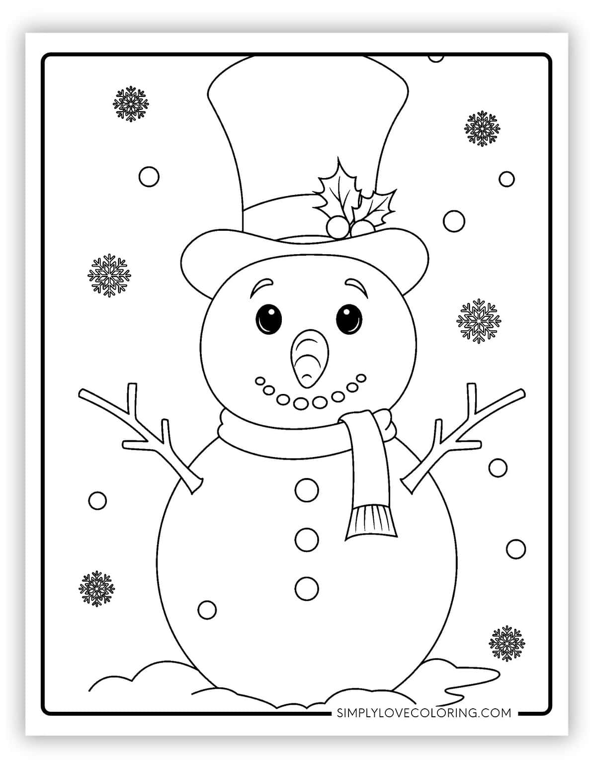 29 Winter Coloring Pages (Free PDF Printables) - Simply Love Coloring