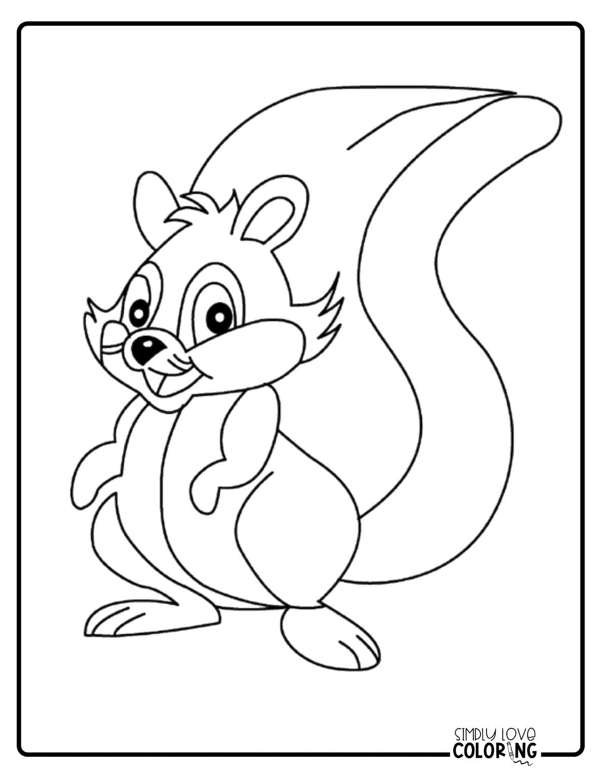 15 Cute Squirrel Coloring Pages (Free PDF Printables) - Simply Love ...