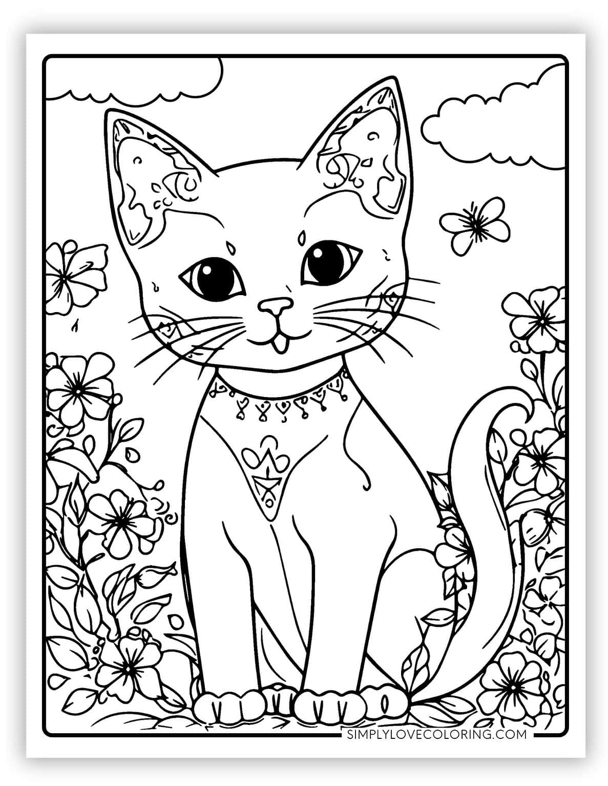 47 Cute Cat Coloring Pages (Free PDF Printables) - Simply Love Coloring