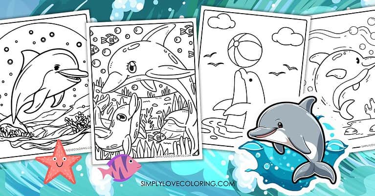 46 Dolphin Coloring Pages (Free PDF Printables) - Simply Love Coloring
