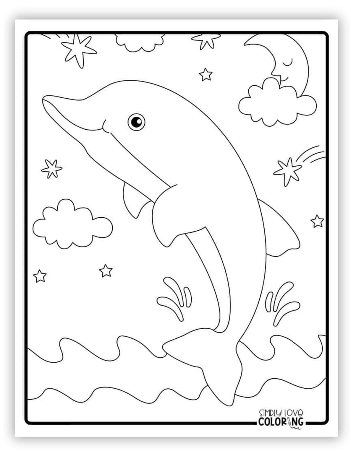 46 Dolphin Coloring Pages (Free PDF Printables) - Simply Love Coloring