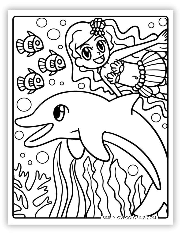 46 Dolphin Coloring Pages (Free PDF Printables) - Simply Love Coloring