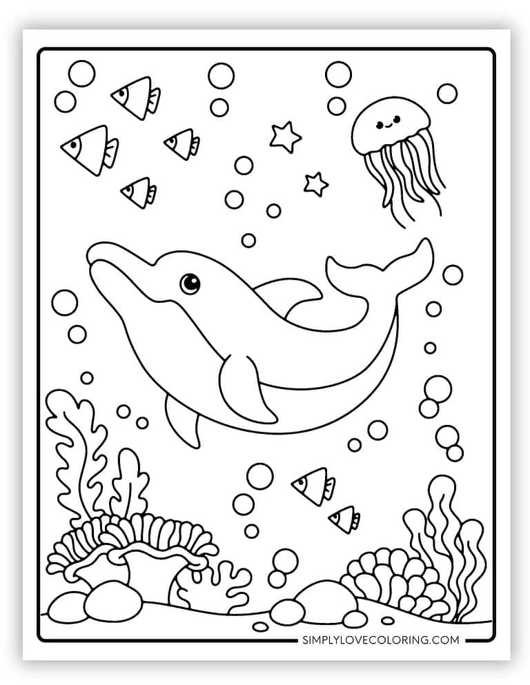 46 Dolphin Coloring Pages (Free PDF Printables) - Simply Love Coloring