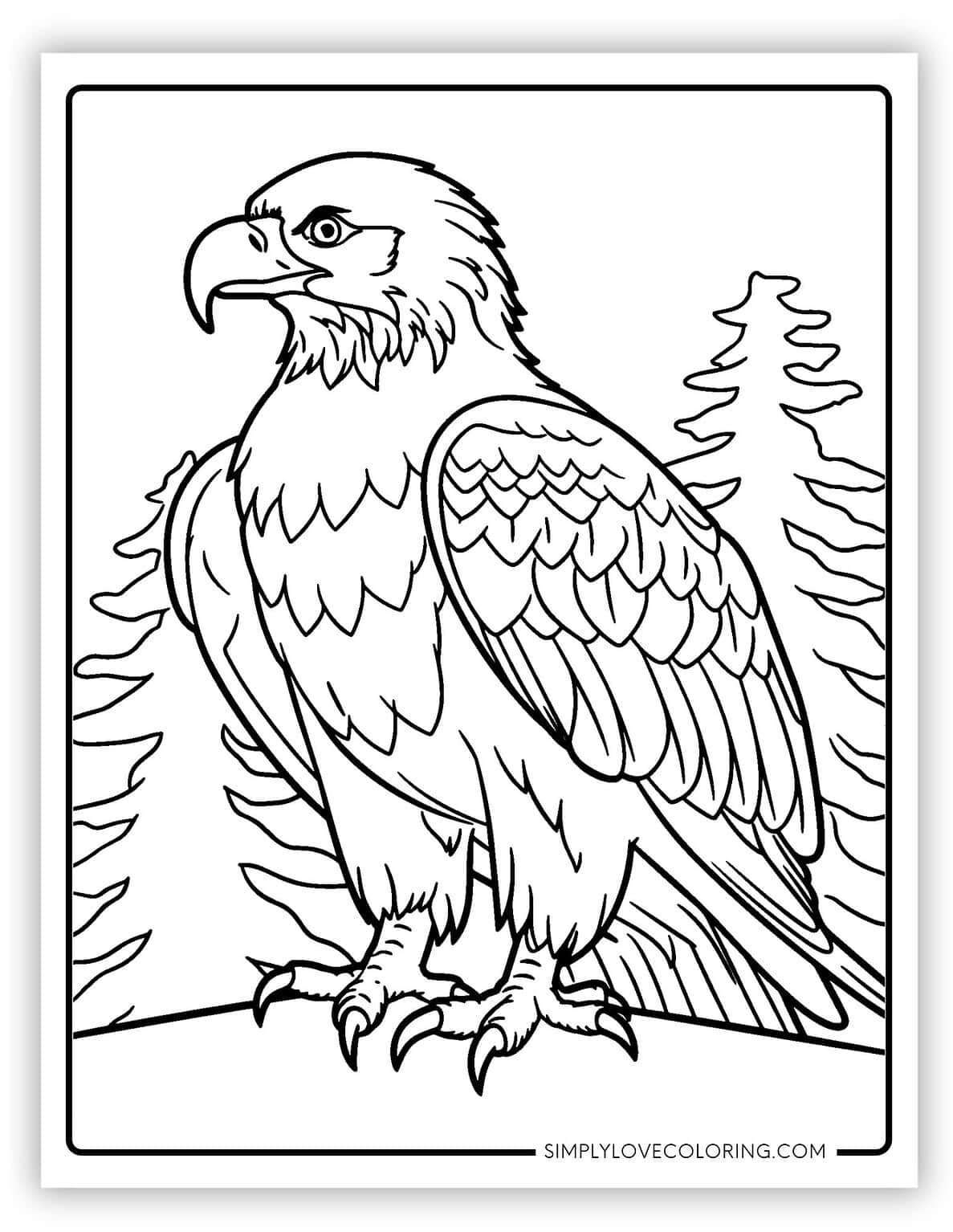 Eagle Coloring Pages (Free PDF Printables) - Simply Love Coloring