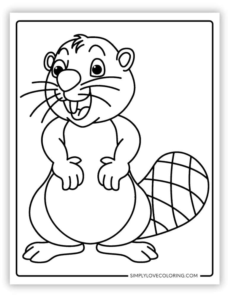 32 Beaver Coloring Pages (Free PDF Printables) - Simply Love Coloring