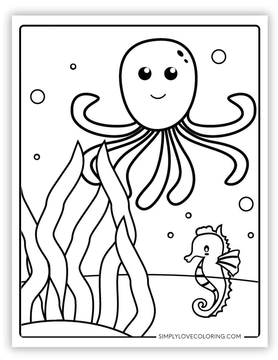 40 Octopus Coloring Pages (Free PDF Printables) - Simply Love Coloring