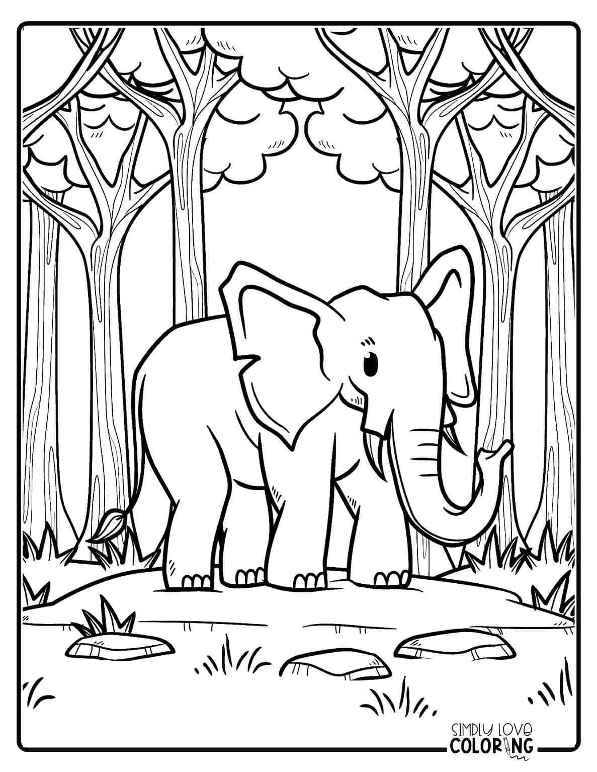 35 Elephant Coloring Pages (Free PDF Printables) - Simply Love Coloring