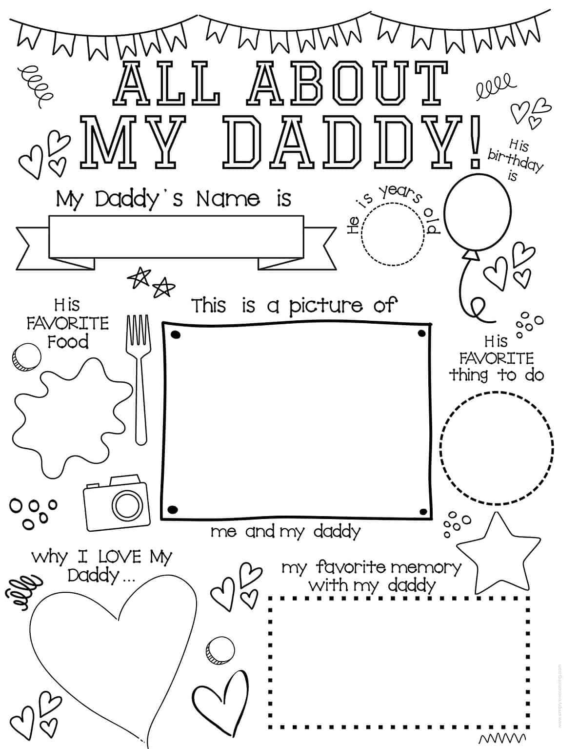 Father's Day Coloring Pages (Free PDF Printables) - Simply Love Coloring