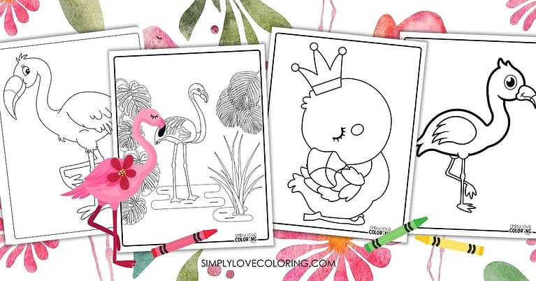 Flamingo Coloring Pages (Free PDF Printables) - Simply Love Coloring
