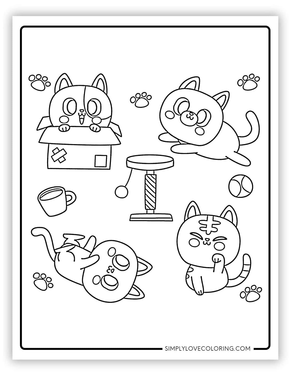 47 Cute Cat Coloring Pages (Free PDF Printables) - Simply Love Coloring