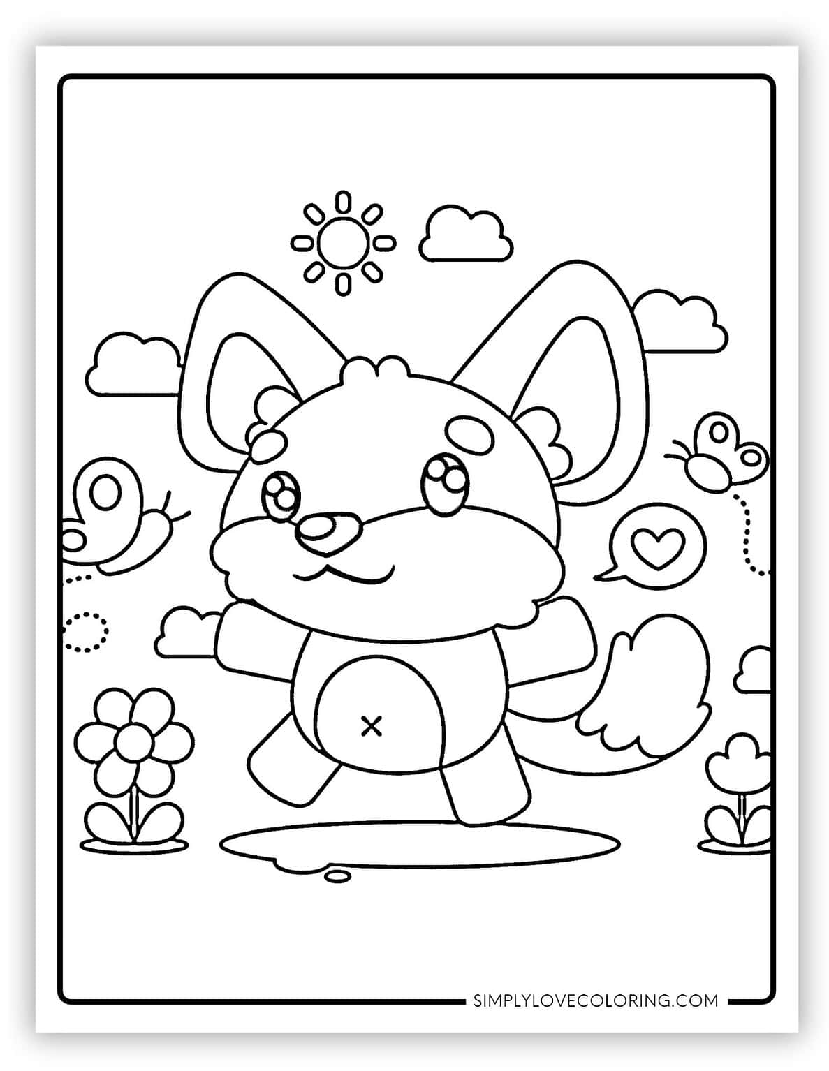 31 Cute Fox Coloring Pages (Free PDF Printables) - Simply Love Coloring