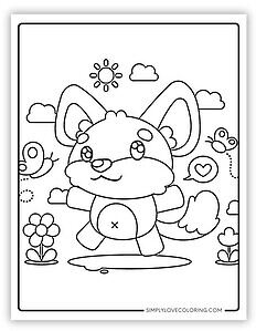 31 Cute Fox Coloring Pages (Free PDF Printables) - Simply Love Coloring