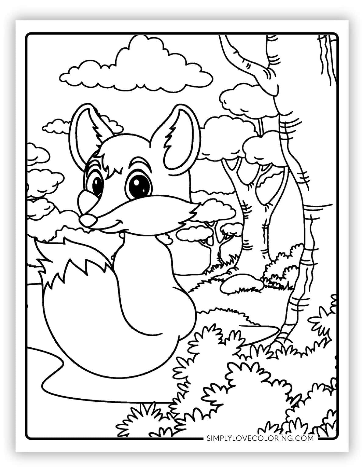 31 Cute Fox Coloring Pages (Free PDF Printables) - Simply Love Coloring