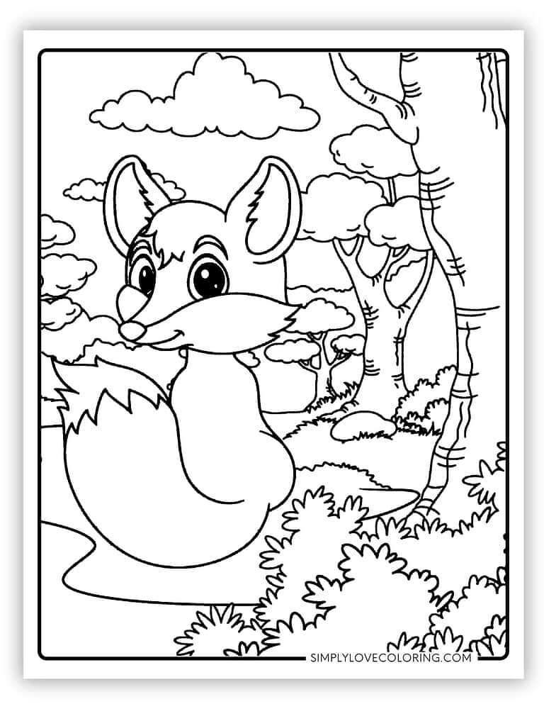 31 Cute Fox Coloring Pages (Free PDF Printables) - Simply Love Coloring