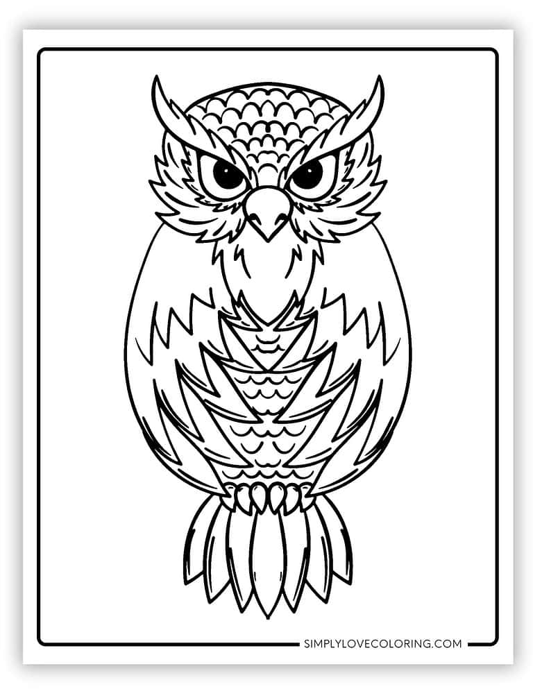 49 Owl Coloring Pages (Free PDF Printables) - Simply Love Coloring