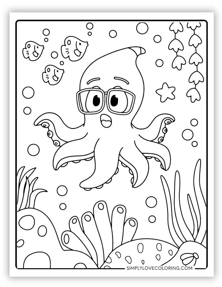 40 Octopus Coloring Pages (Free PDF Printables) - Simply Love Coloring