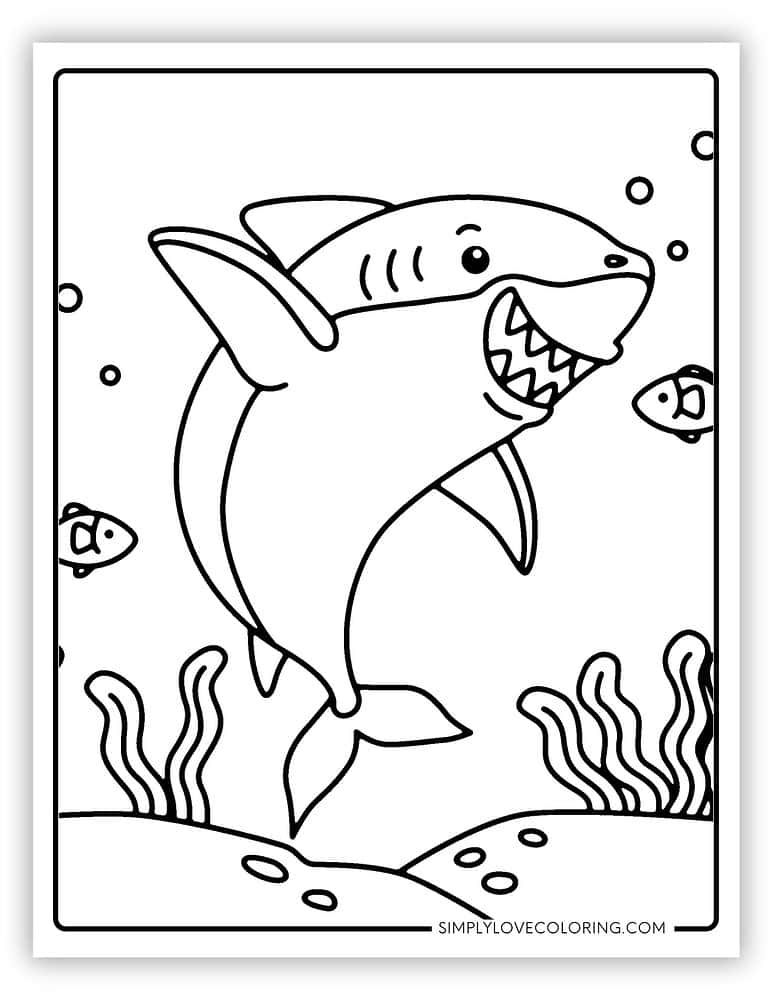32 Shark Coloring Pages (Free PDF Printables) - Simply Love Coloring