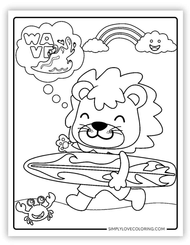 40 Cute Summer Coloring Pages (Free PDF Printables) - Simply Love Coloring